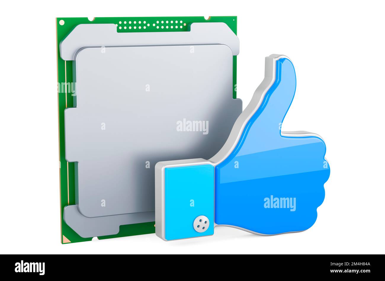 CPU with like icon, 3D rendering isolated on white background Stock ...