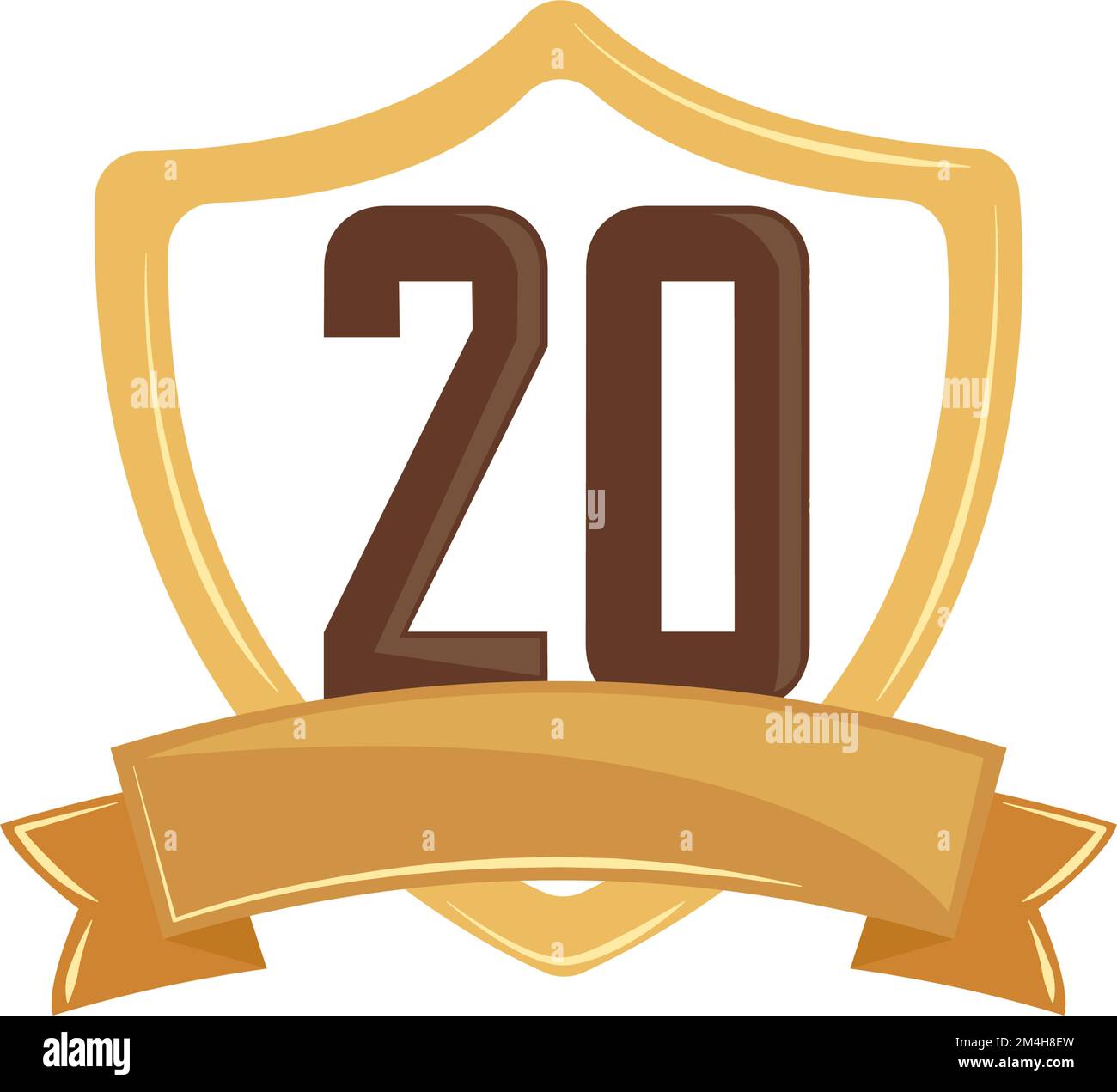 20 anniversary golden badge Stock Vector Image & Art - Alamy