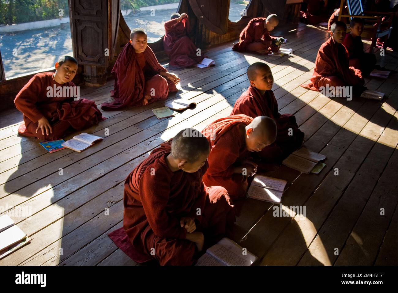 Myanmar, Heho Monastery, daily life Stock Photo - Alamy