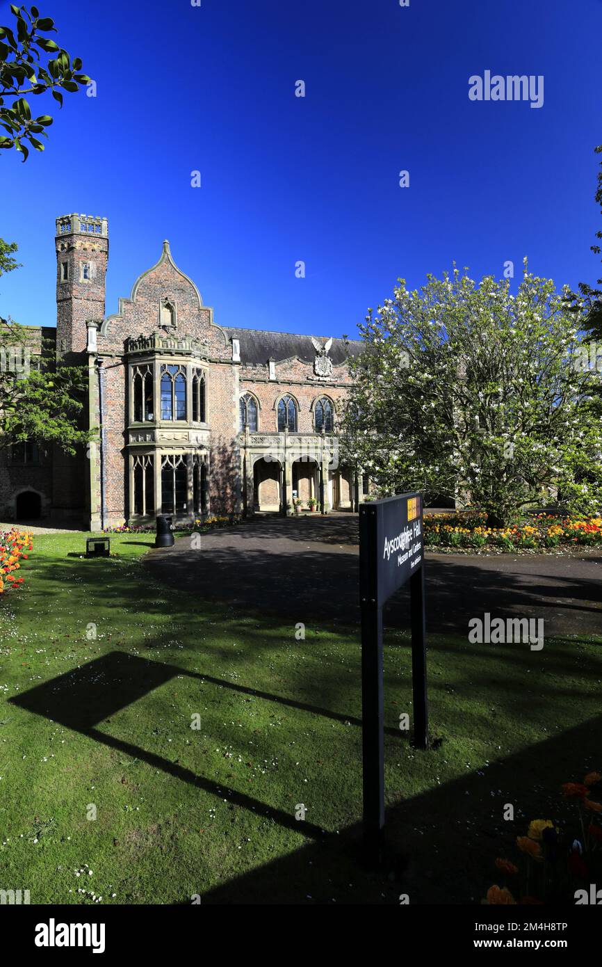 Ayscoughfee Hall and gardens; Spalding town; Lincolnshire; England; UK ...