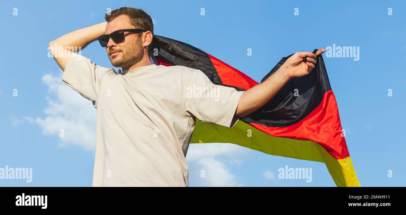 Man waving flag hi-res stock photography and images - Alamy