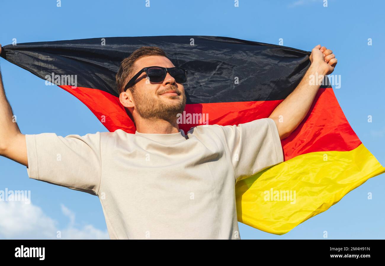 Man waving flag hi-res stock photography and images - Alamy