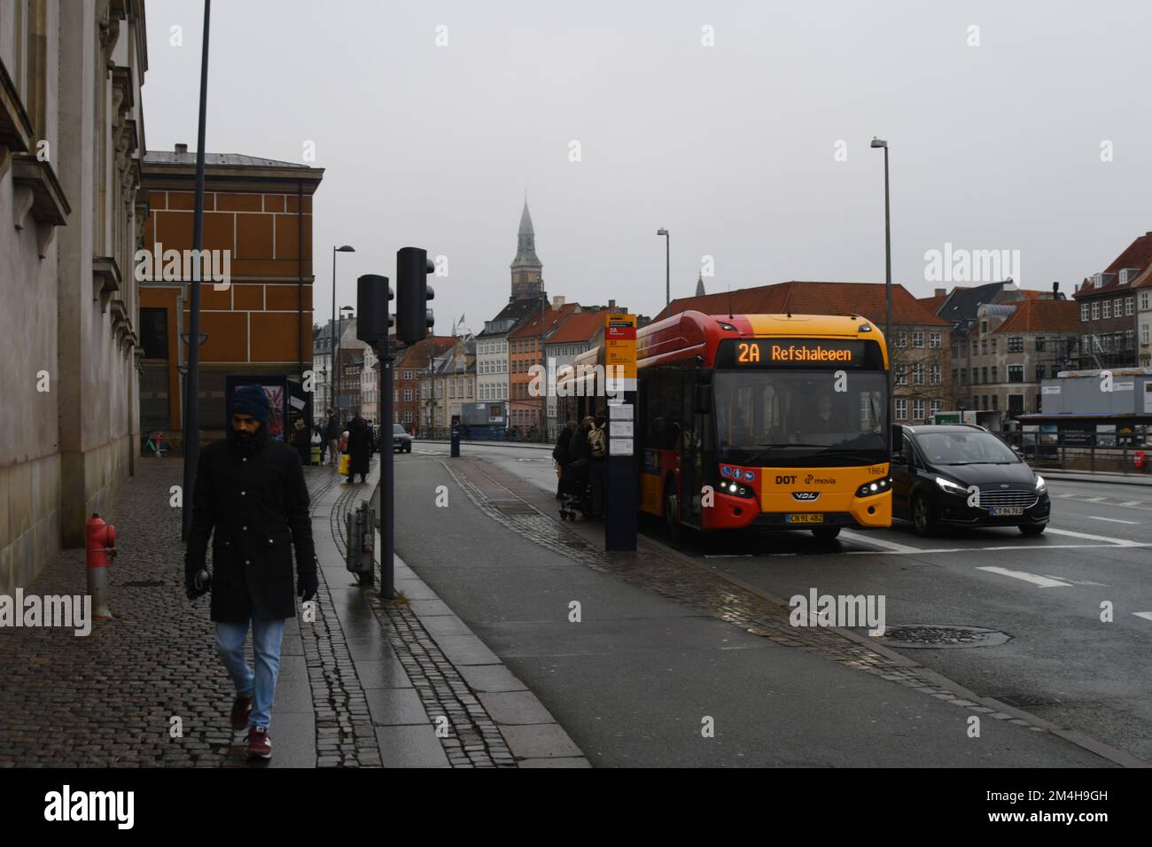 Copenhagen/Denmark/21 December 2022/Route 2A is part of danish public ...