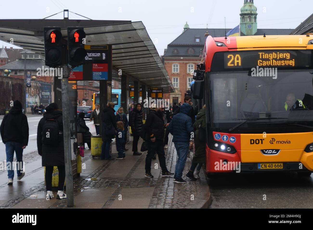 Copenhagen/Denmark/21 December 2022/Route 2A is part of danish public ...