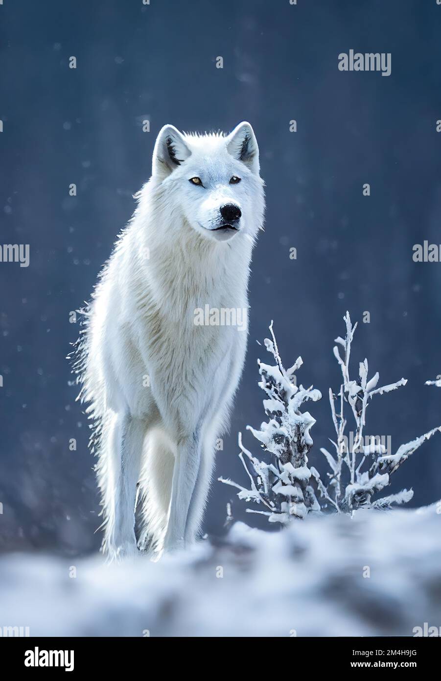 Arctic Wolf Pack Hunting