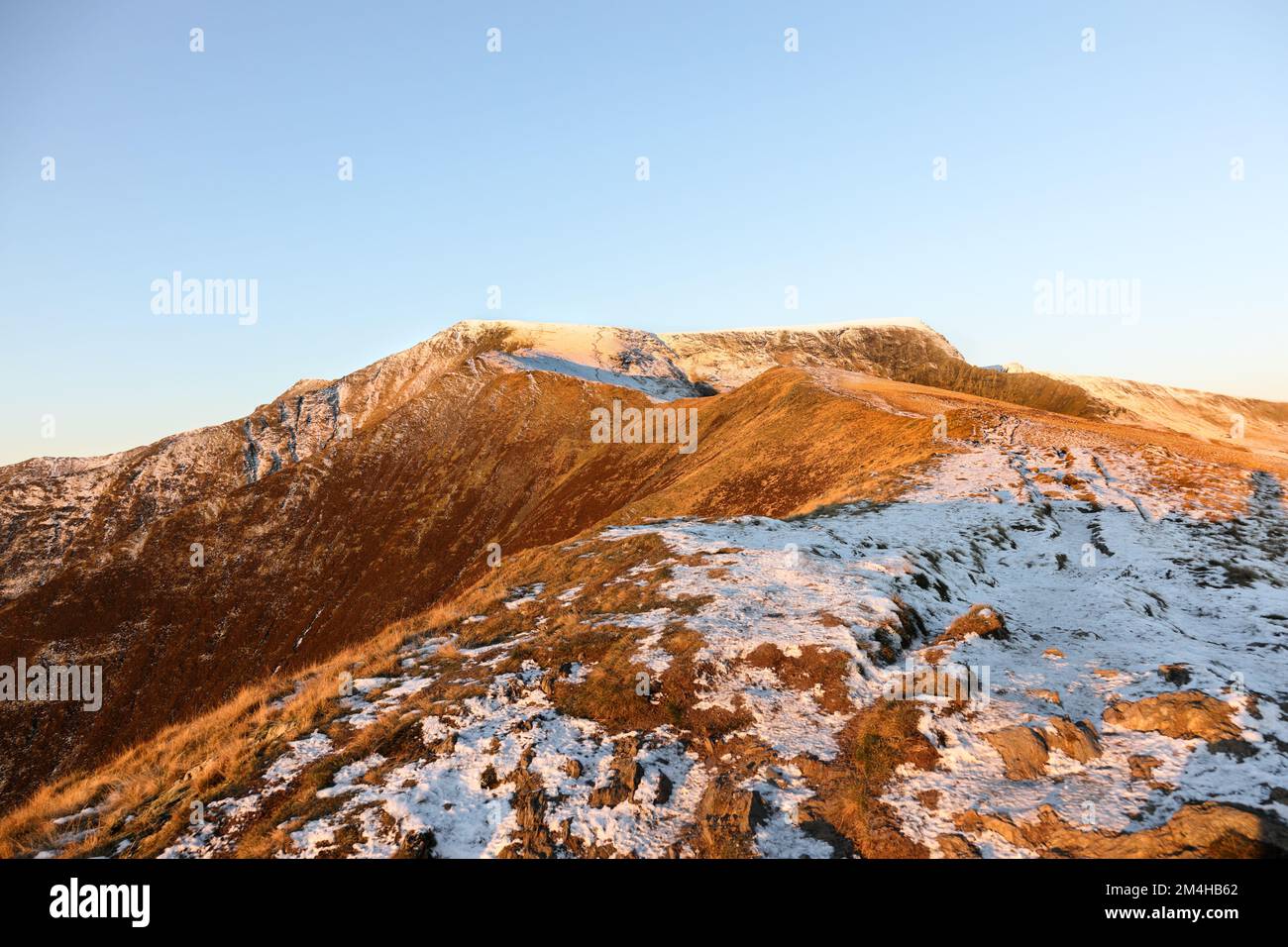 Early Morning Light Striking the Summit of Blencathra, Viewed from ...