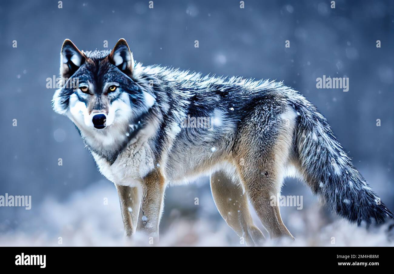 Wolf prowling hi-res stock photography and images - Alamy