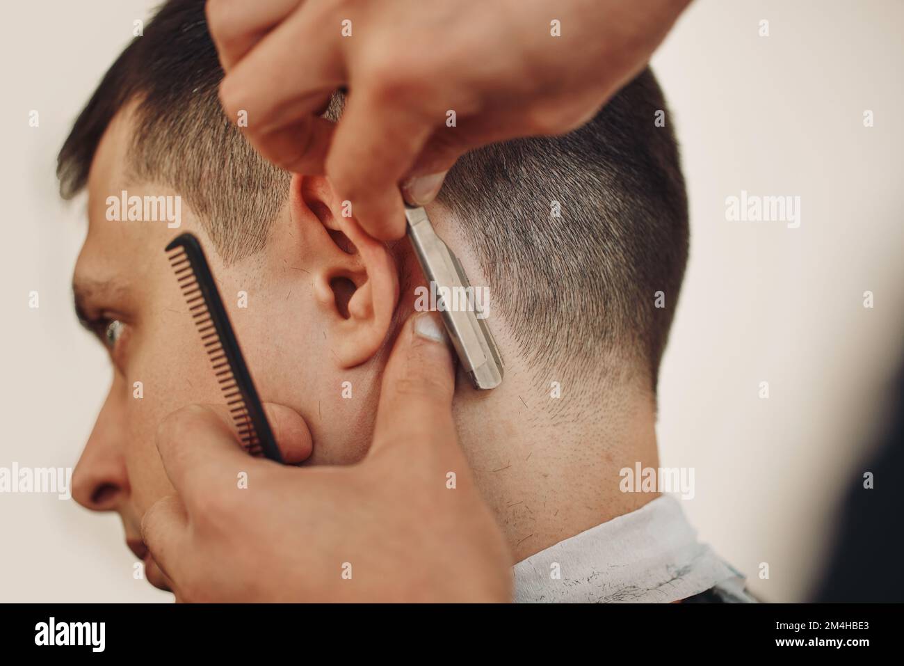 Retro shaving foam in barber hi-res stock photography and images - Alamy