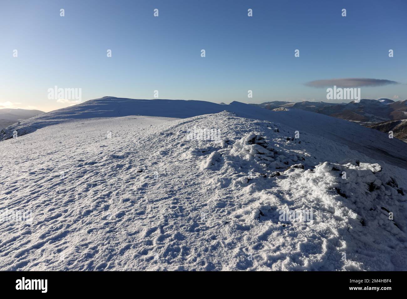 Blencathra from Atkinson Pike in Winter, Lake District, Cumbria, UK ...