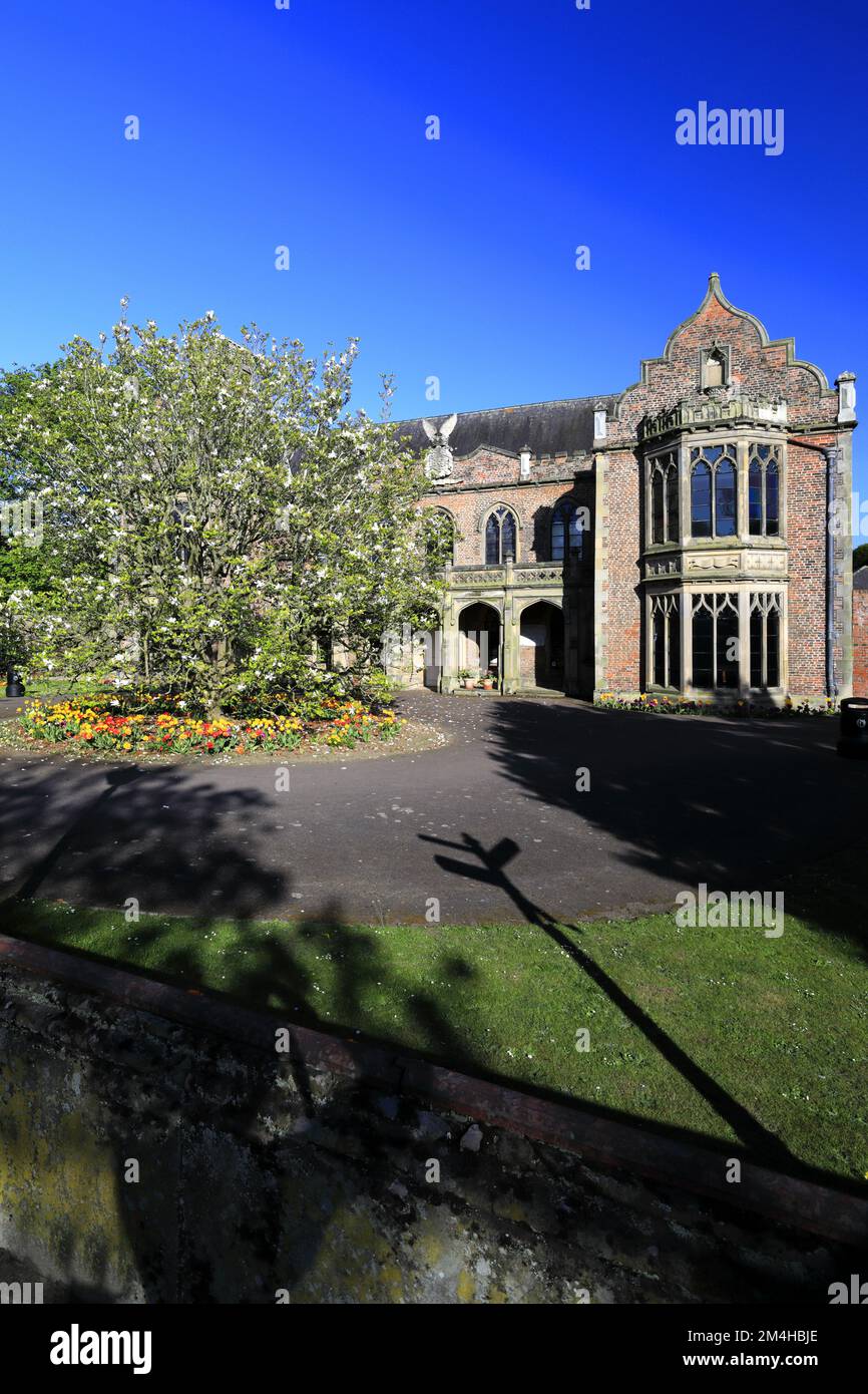 Ayscoughfee Hall and gardens; Spalding town; Lincolnshire; England; UK ...