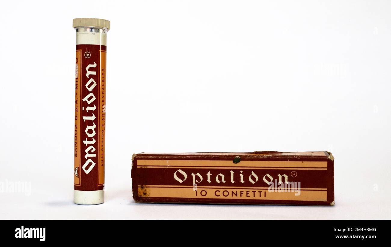 Vintage 1960s OPTALIDON antinevralgic, and analgesic medicine with ...