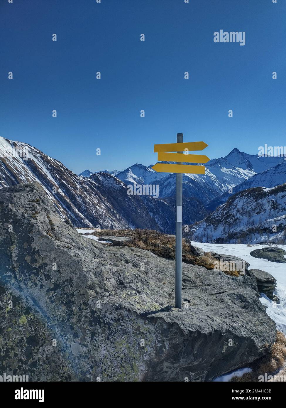 Blank directional signs Stock Photo - Alamy