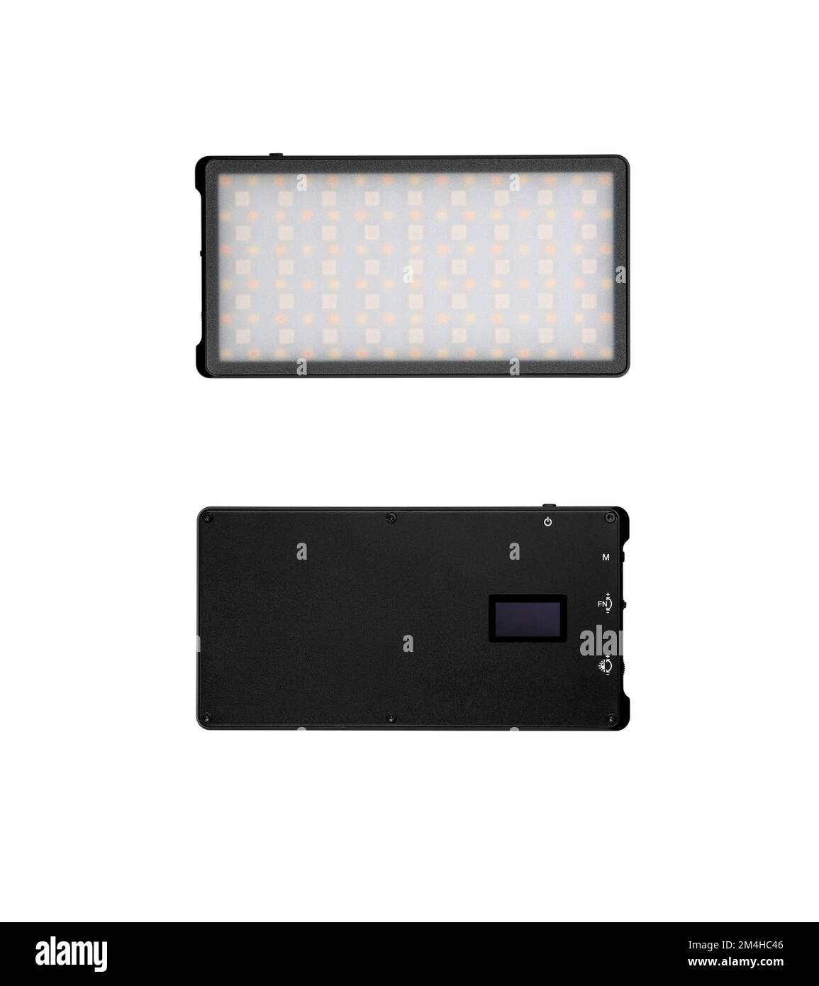 A small portable LED panel on the battery. Lighting device for photo ...