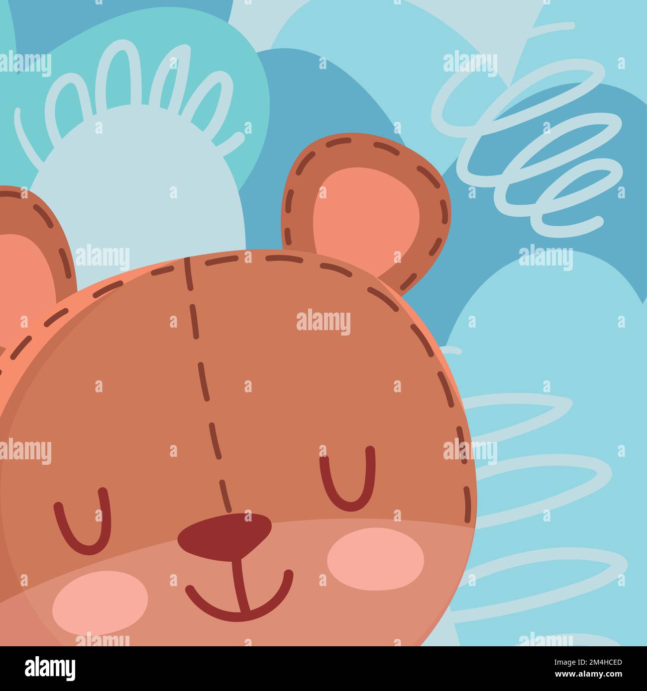 teddy bear head toy Stock Vector Image & Art - Alamy