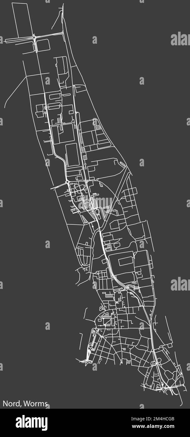 Street roads map of the NORD QUARTER, WORMS Stock Vector Image & Art ...