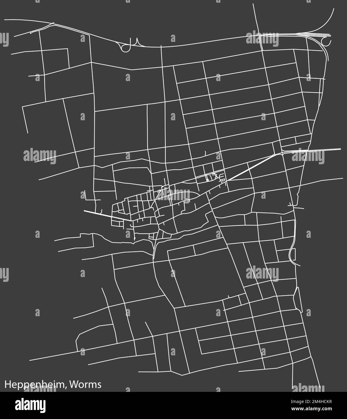 Street roads map of the HEPPENHEIM QUARTER, WORMS Stock Vector Image ...