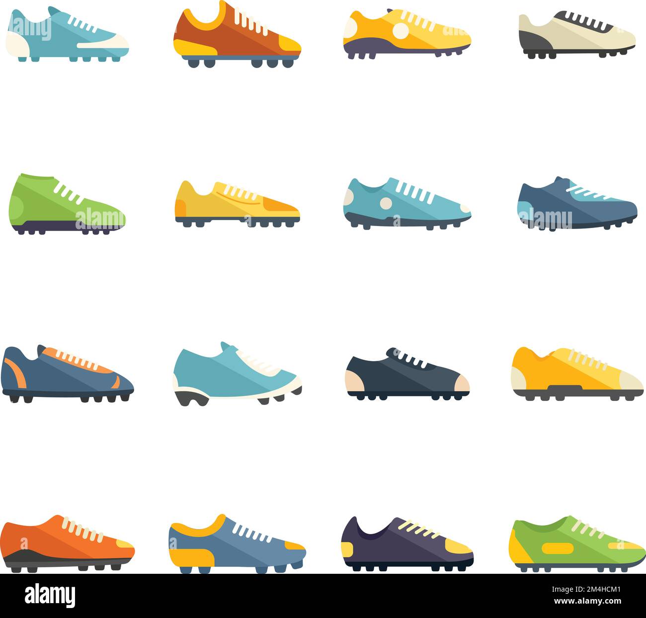 Football boots icons set flat vector. Soccer boot. Sport uniform ...