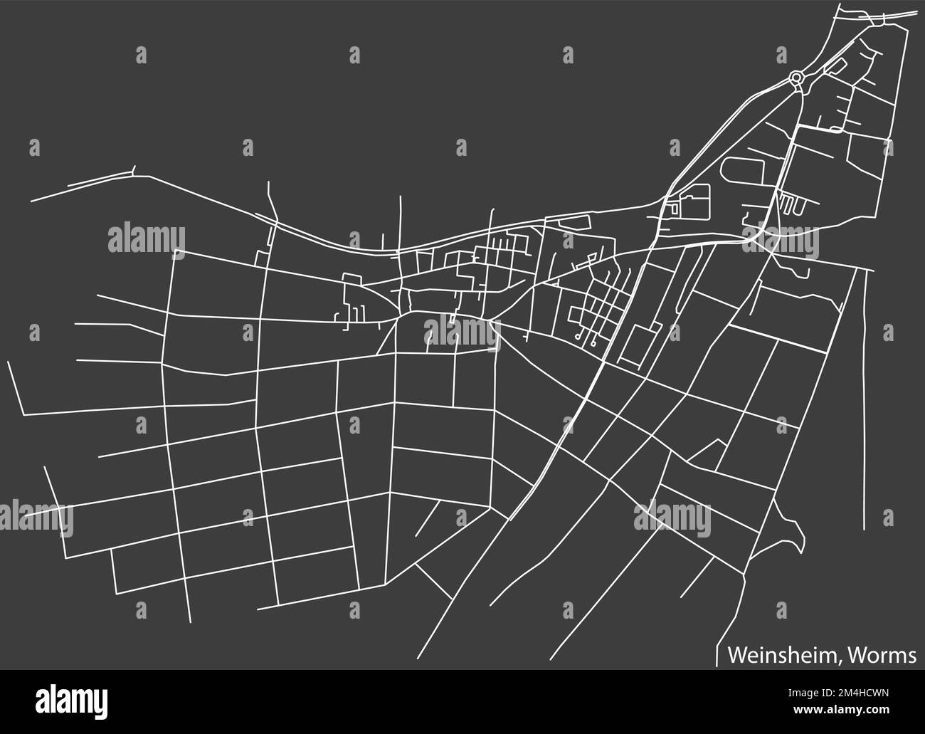 Street roads map of the WEINSHEIM QUARTER, WORMS Stock Vector Image ...