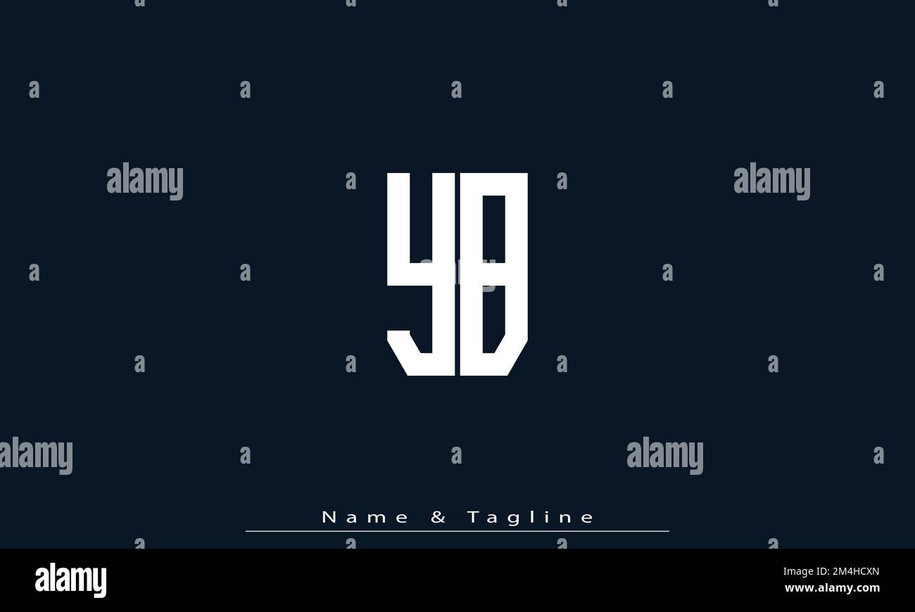 Alphabet letters Initials Monogram logo YB , BY Stock Vector Image ...