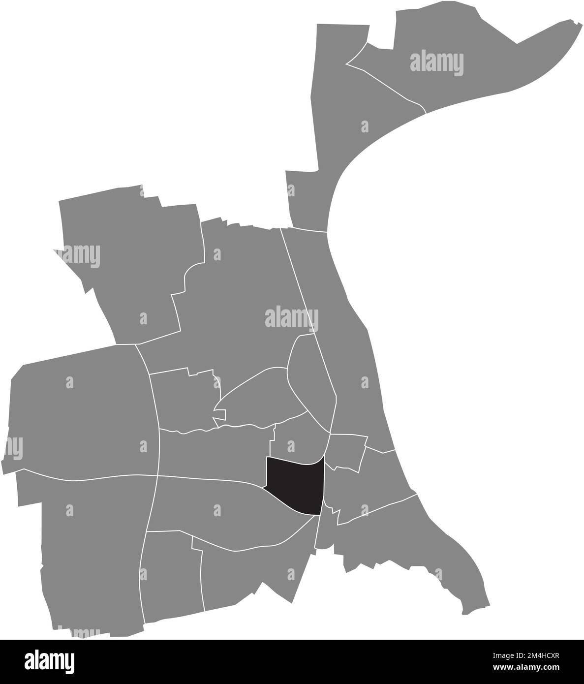 Locator map of the INNENSTADT SÜDWEST QUARTER, WORMS Stock Vector Image ...