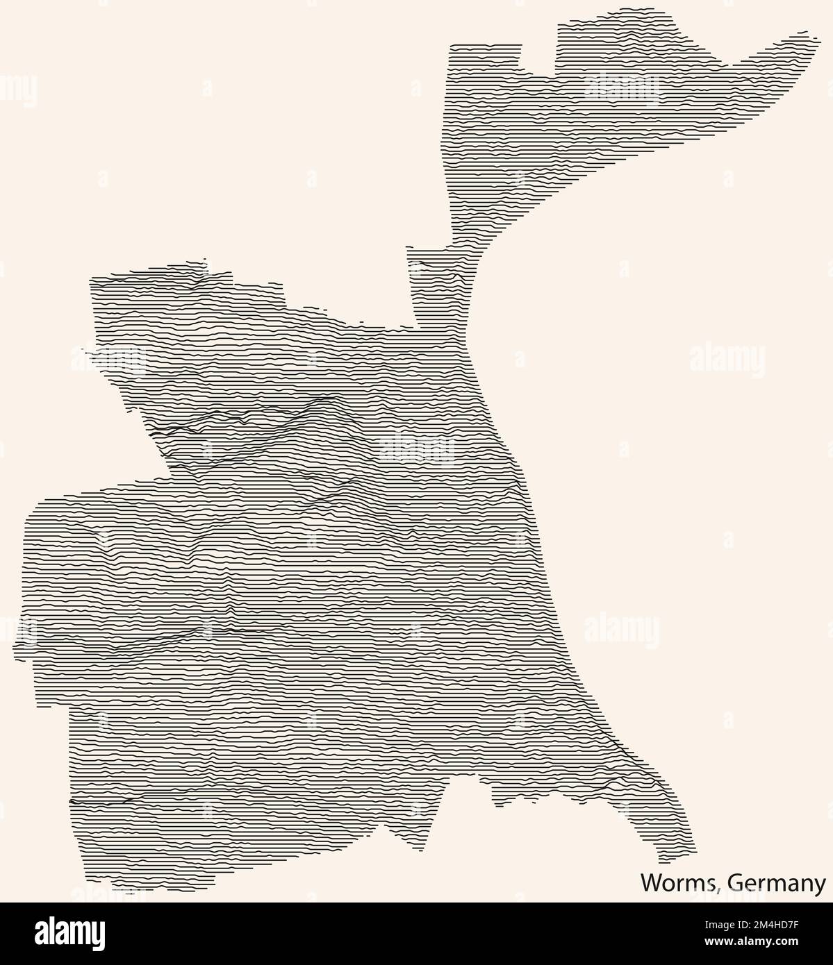 Topographic relief map of WORMS, GERMANY Stock Vector Image & Art - Alamy
