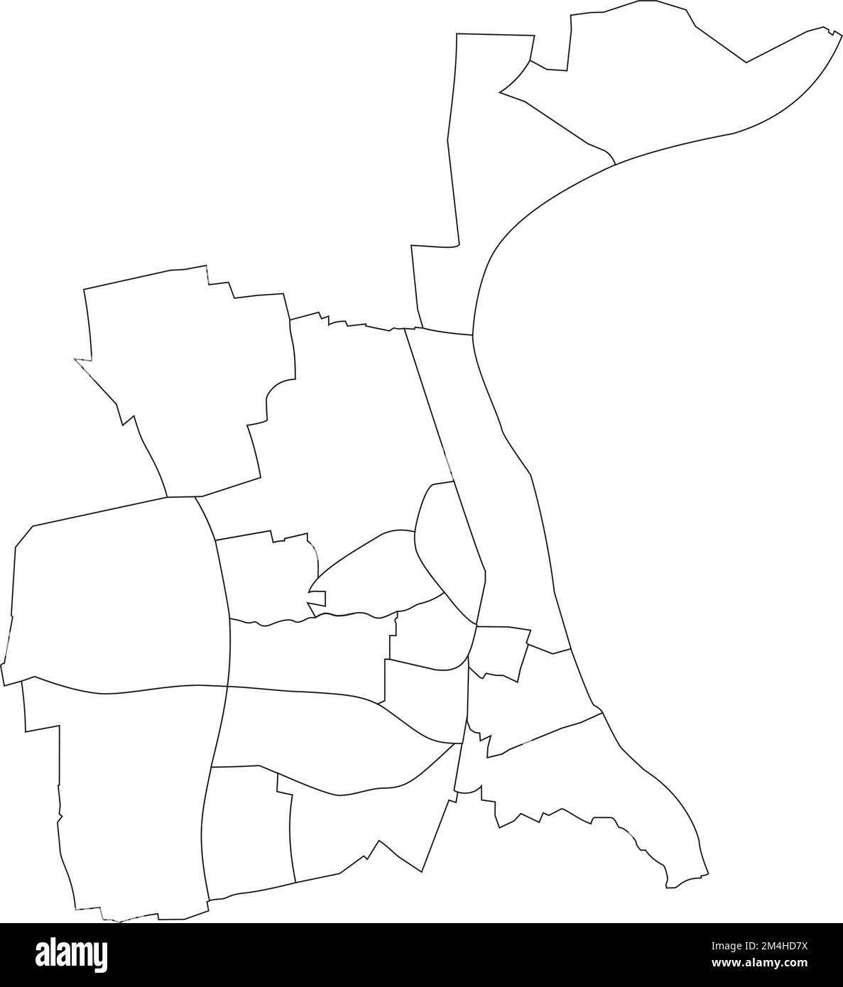 White quarters map of WORMS, GERMANY Stock Vector Image & Art - Alamy