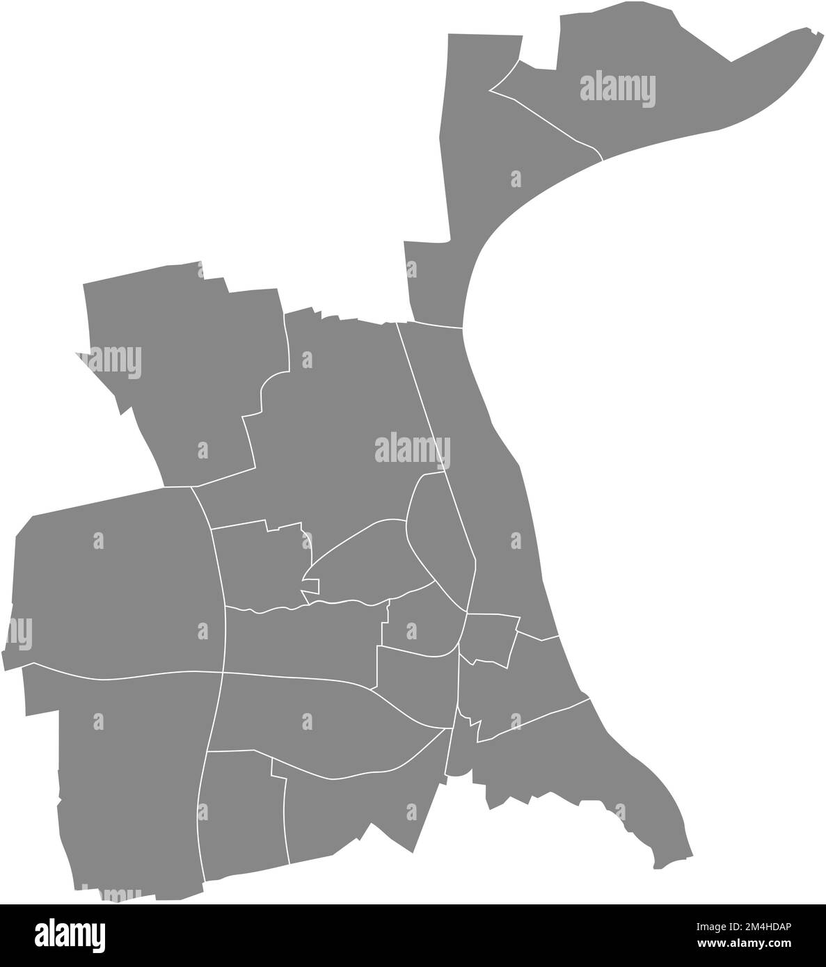 Gray quarters map of WORMS, GERMANY Stock Vector Image & Art - Alamy