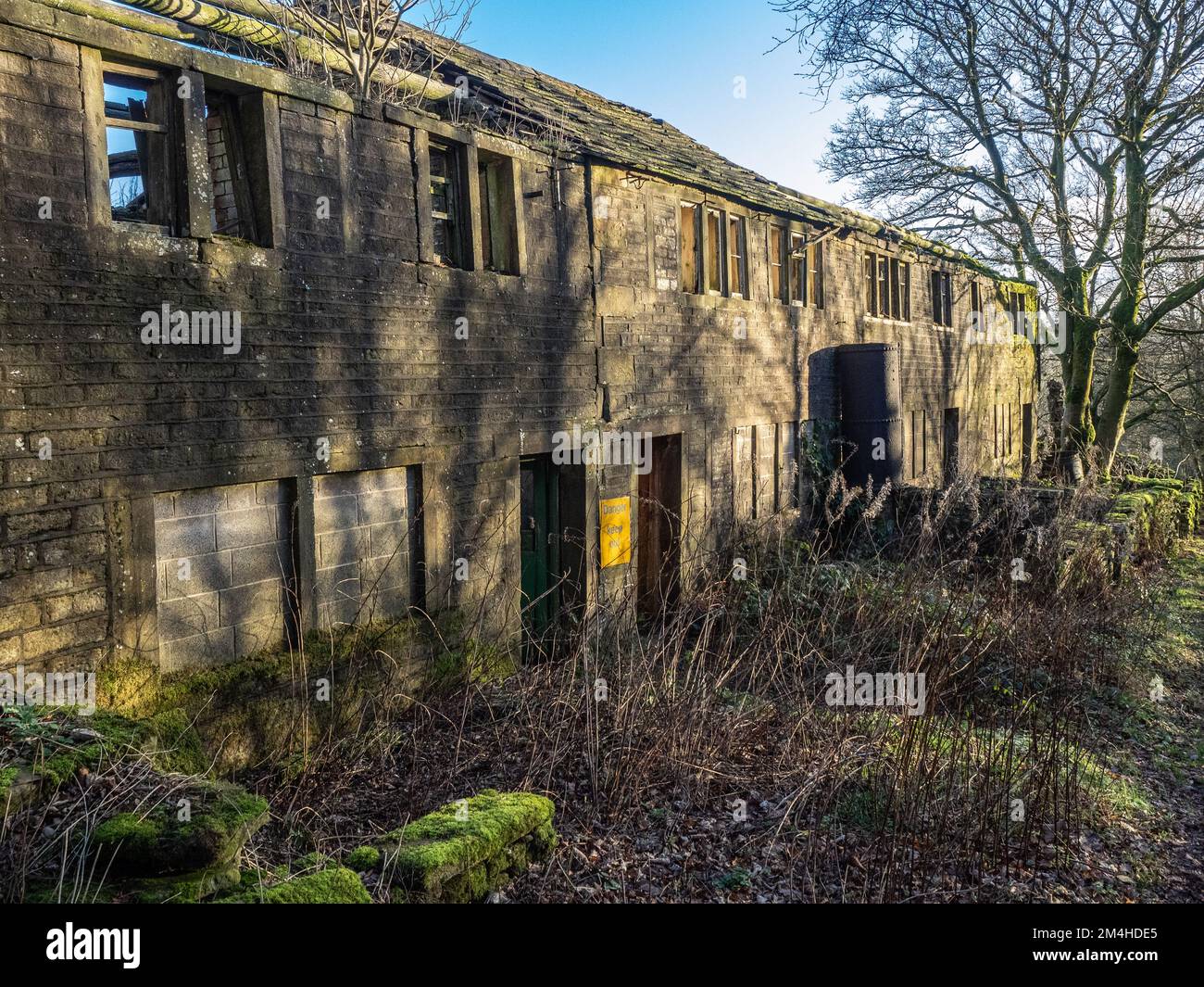 ruined village near hade edge Stock Photo - Alamy