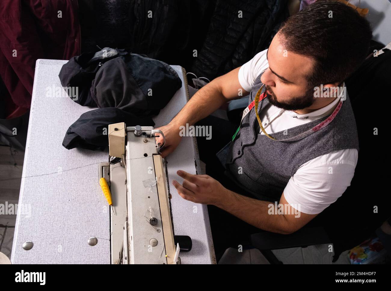 Stylish workplace tailor sewing hi-res stock photography and images - Alamy