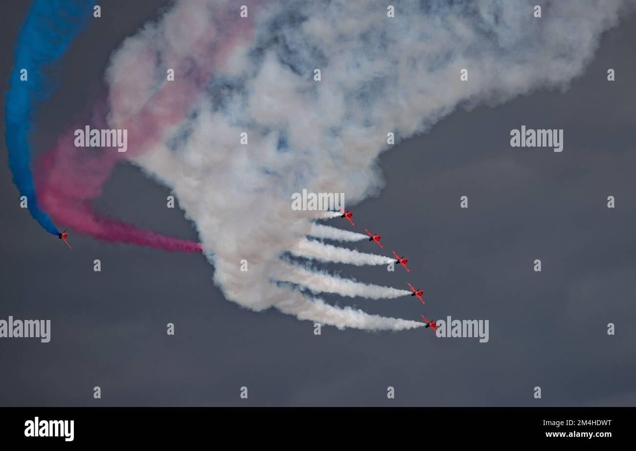 Red Arrows Air Show Stock Photo - Alamy