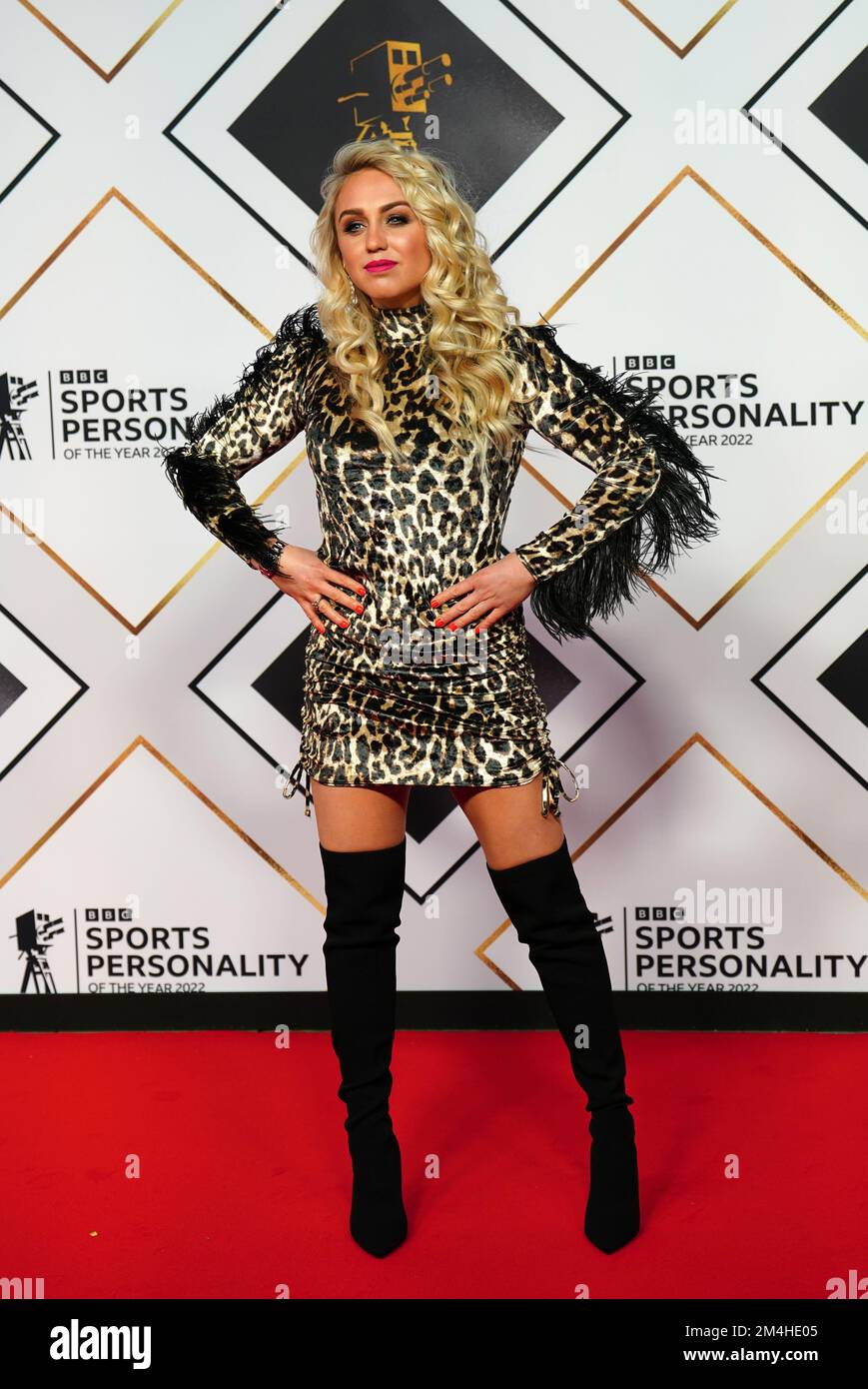 Aimee Fuller poses on the red carpet prior to the BBC Sports ...