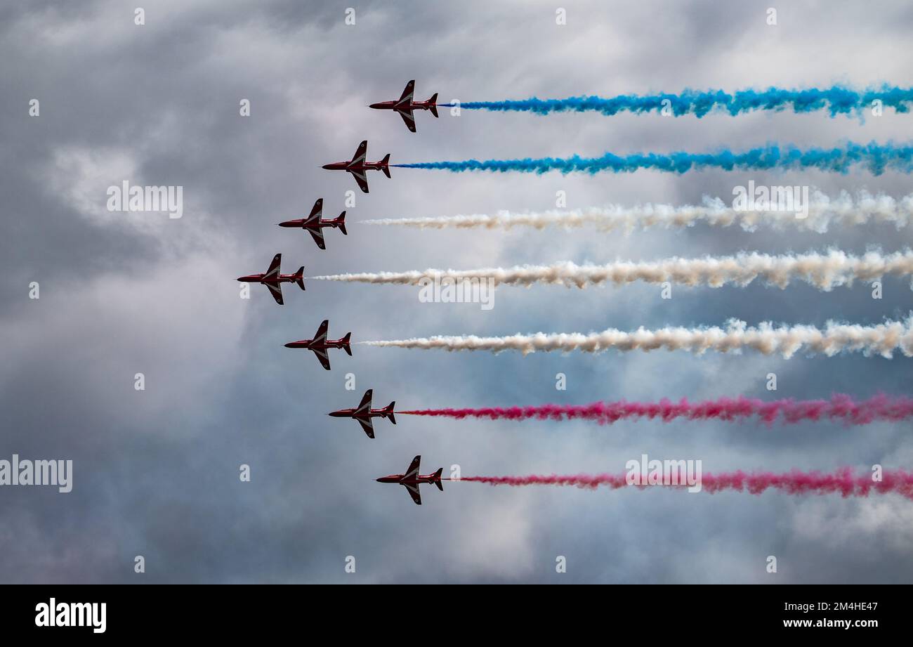 Red Arrows Air Show Stock Photo - Alamy