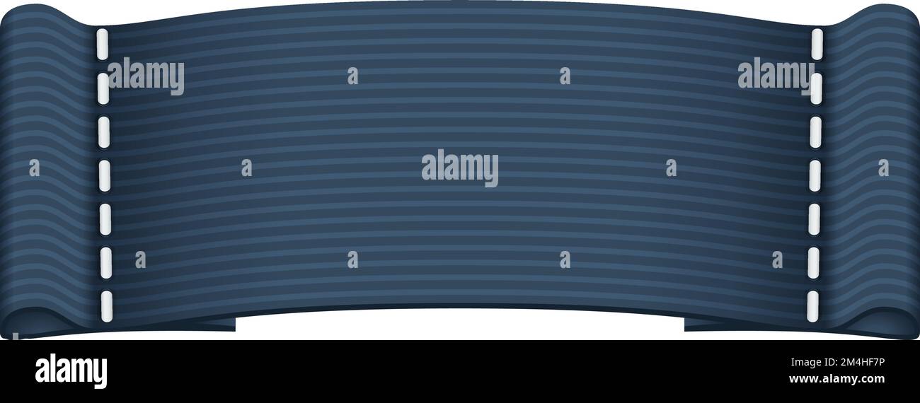 Blue textile label mockup. Realistic fabric tag Stock Vector Image ...