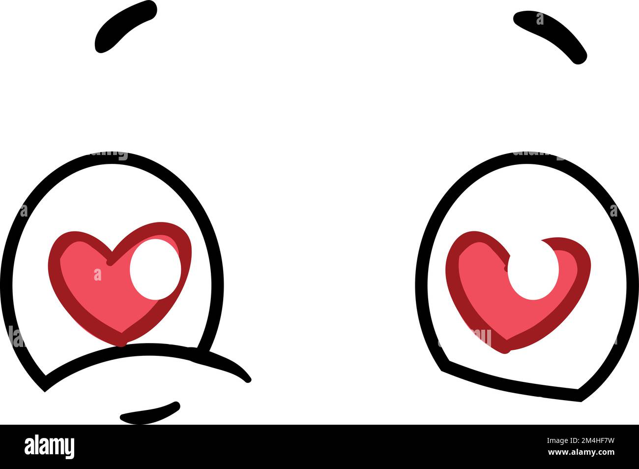 Heart eyes icon. Comic love expression in retro style Stock Vector ...