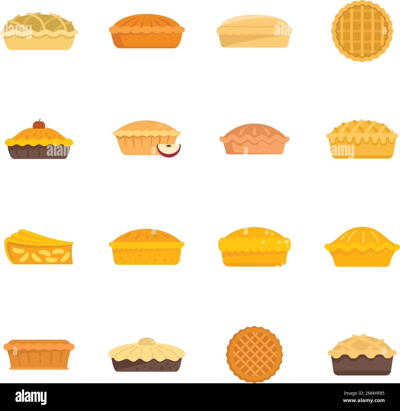 American pecan pie slice Stock Vector Images - Alamy