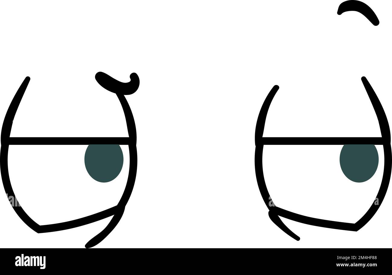 Tired facial expression. Comic eyes. Emotion symbol Stock Vector Image ...