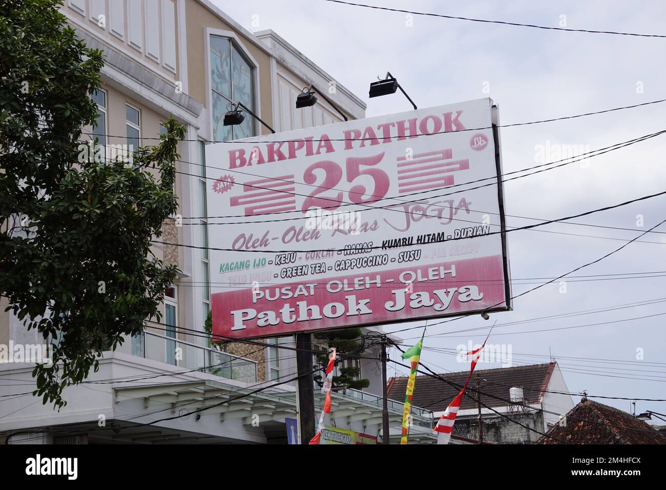 Bakpia pathok 25 nameboard. Bakpia pathok 25 is one of the famous shop ...