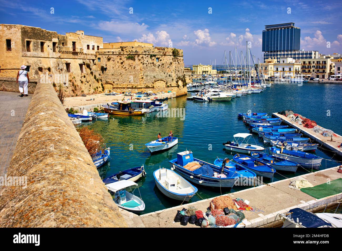 Salento. Apulia Puglia Italy. Gallipoli. The harbor Stock Photo - Alamy