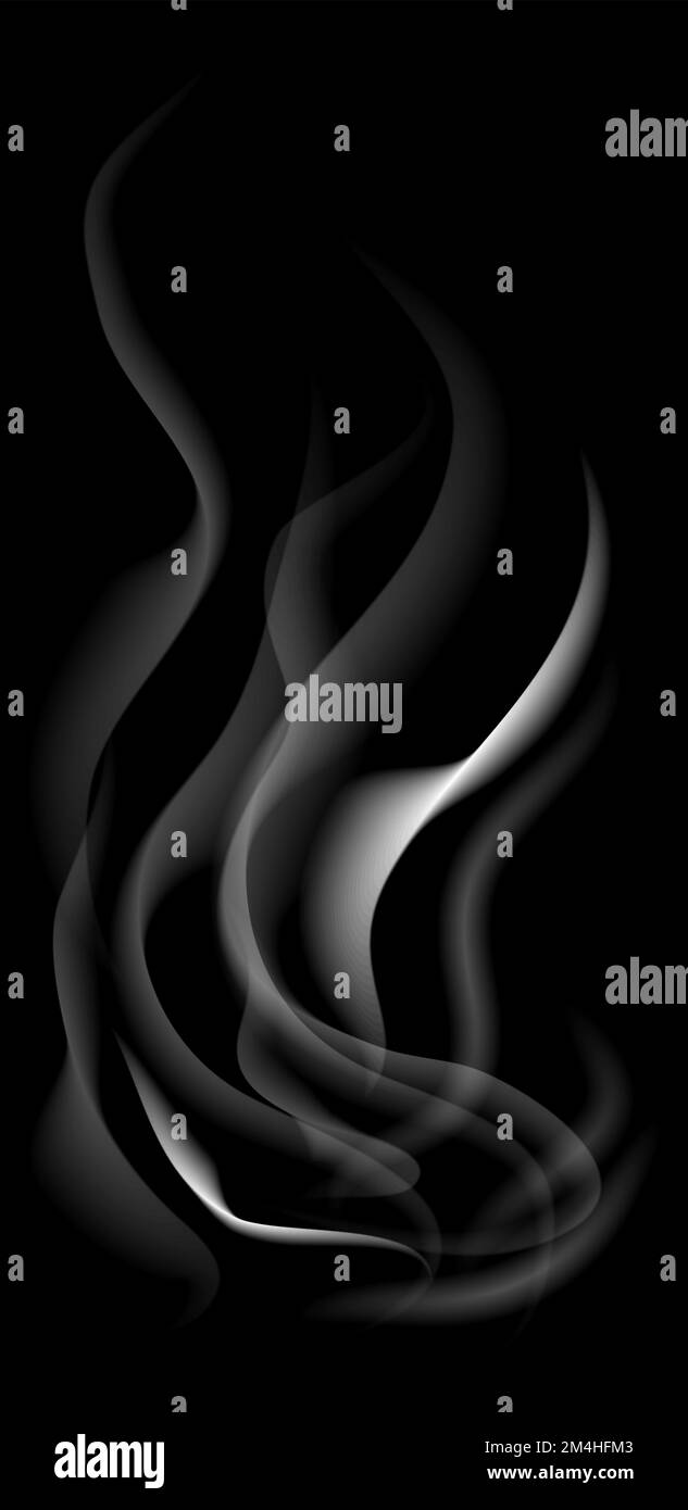 White air stream. Smoke mockup. Realistic vapor Stock Vector Image ...