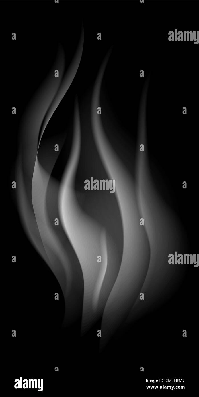 Hot smoke mockup. Realistic air white stream Stock Vector Image & Art ...