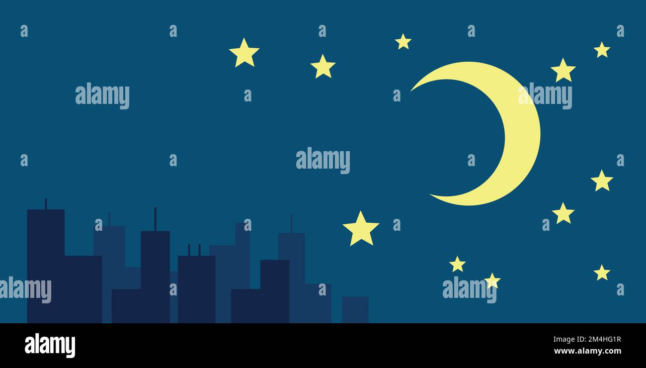 Beautiful night cityscape in Stock Vector Images - Alamy