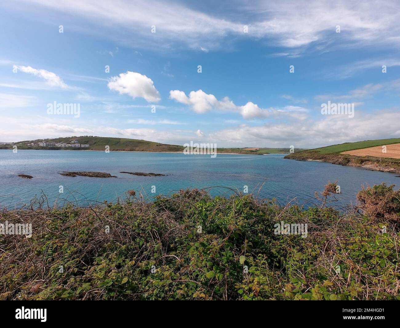 Celtic Sea Bay, Clonakilty. Beautiful seascape. Blue sky with clouds ...
