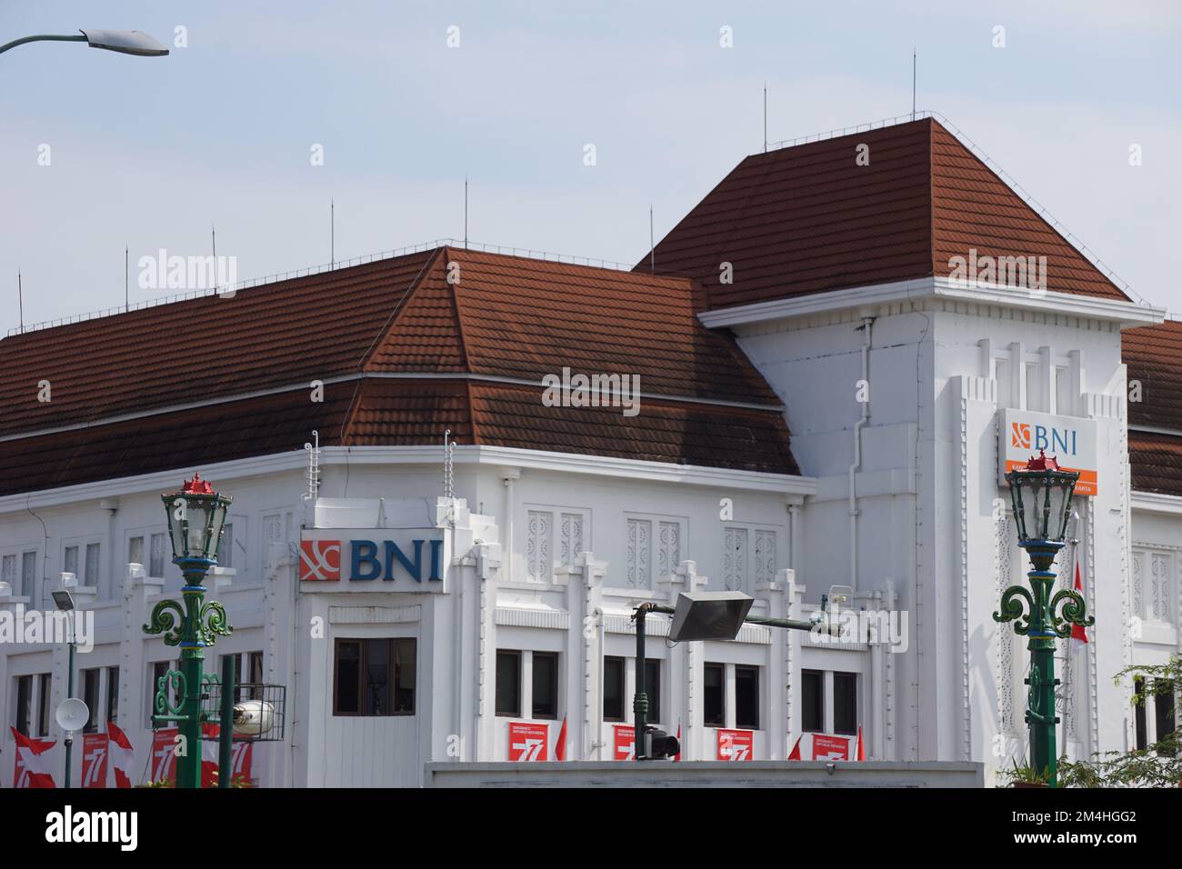 BNI bank buildings in Yogyakarta. BNI bank is one of the Indonesian ...