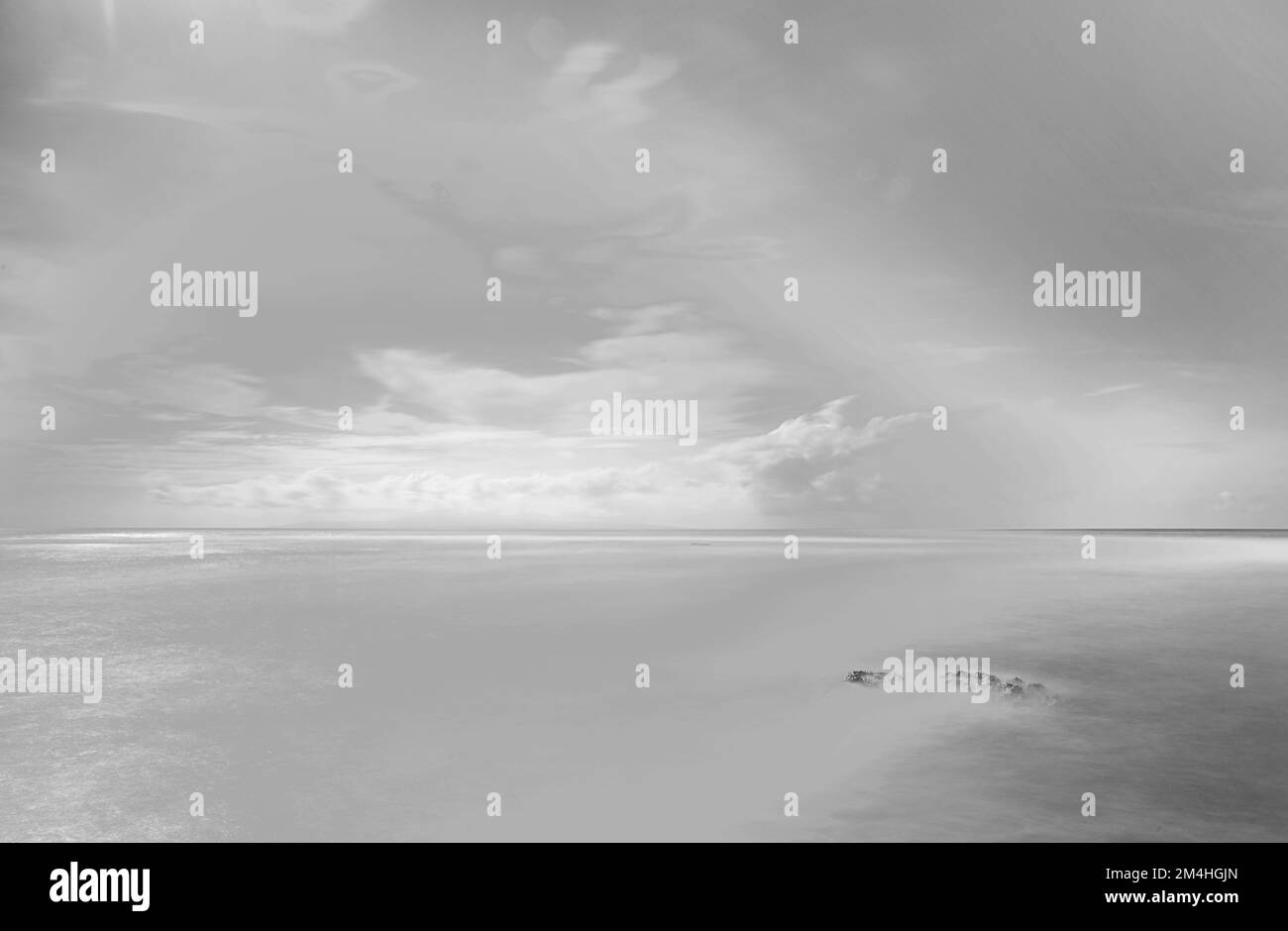 An aerial view of sea with Saba Bay beach in Bali Stock Photo - Alamy