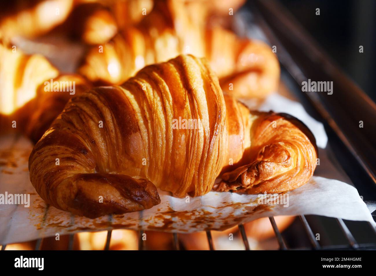 French Croissant made by baker - France Stock Photo - Alamy