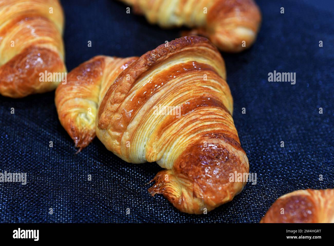 French Croissant made by baker - France Stock Photo - Alamy