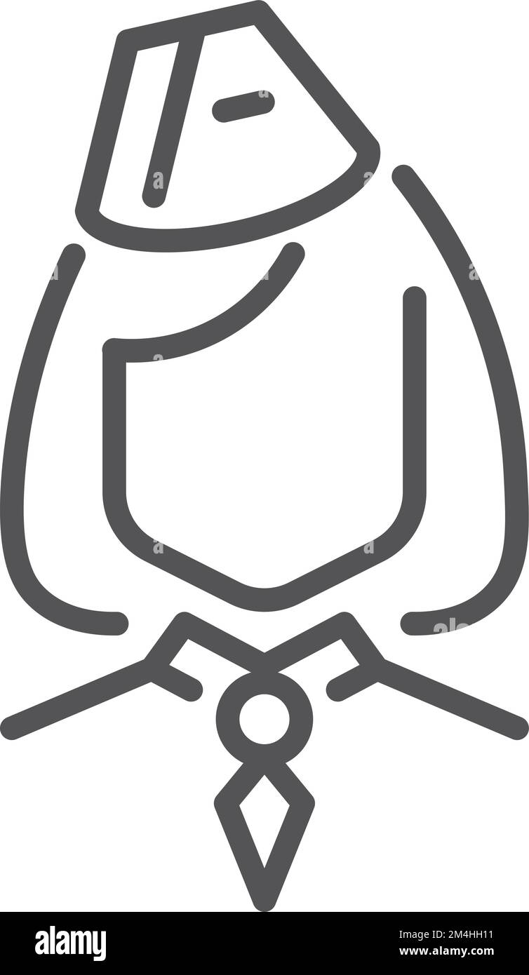 Flight attendant icon. Aviation staff linear symbol Stock Vector Image ...