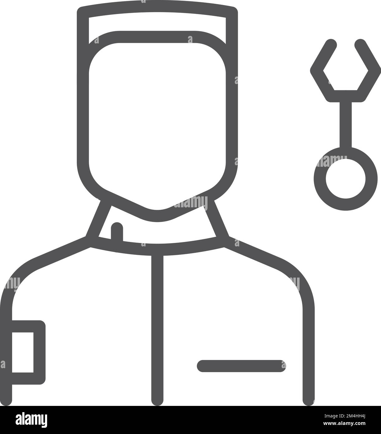 Repairman icon. Maintenance service worker line symbol Stock Vector ...