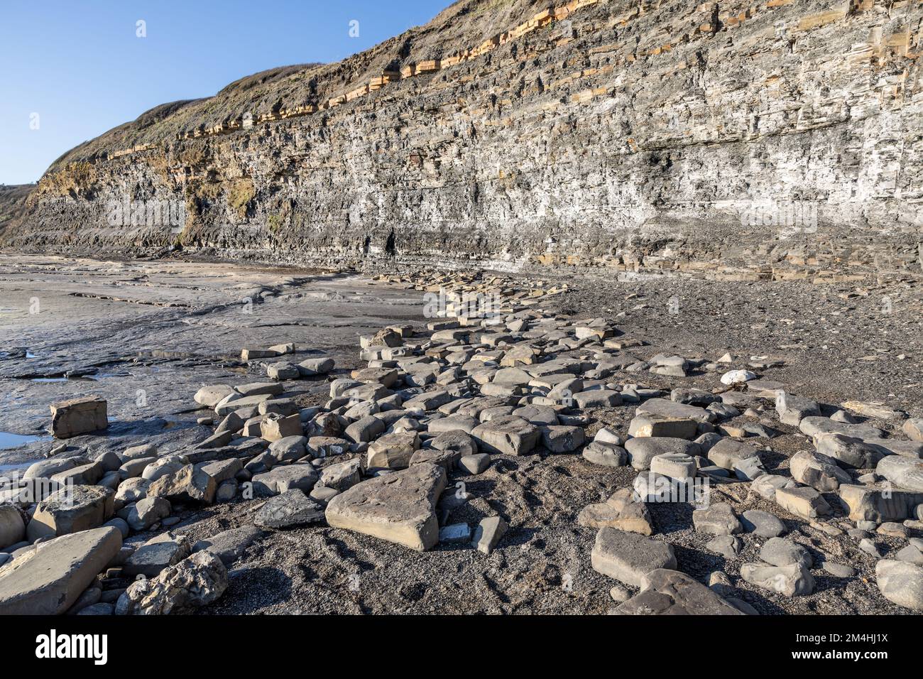 Kimmeridge Ledge, dolomite ledge, Kimmeridge Bay, Kimmeridge, Isle of ...