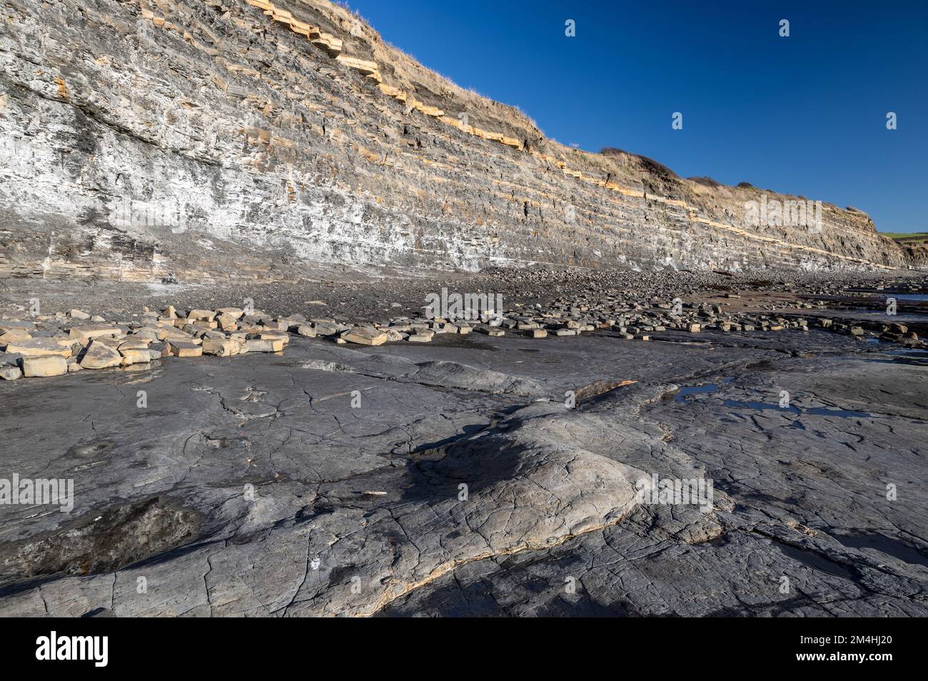 Kimmeridge Ledge, dolomite ledge, Kimmeridge Bay, Kimmeridge, Isle of ...